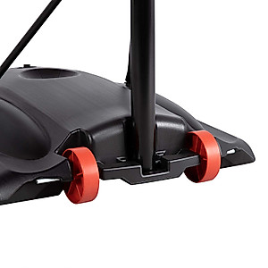 Topeakmart Youth Portable Basketball Hoop System Stand 7.2-9.2 ft Height-Adjustable for Indoor Outdoor w/ 2 Wheels, Fillable Base & 32in Backboard