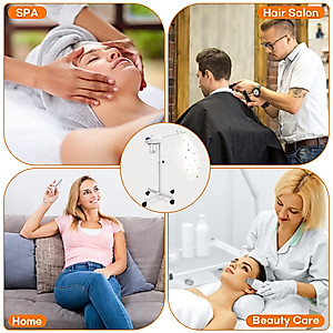 Professional Spa Ozone - Kingsteam- Stand - Facial Steamer On Wheels, for Home and Salon Use (White)