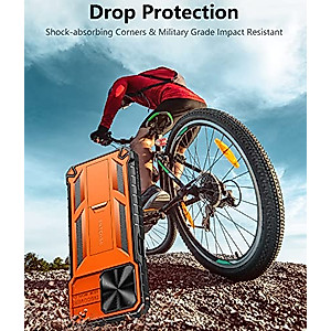 FNTCASE for Moto G Stylus-5G-2023 Case: Military Grade Drop Protection Cell Phone Cover with Kickstand & Slide | Rugged Shockproof Protective Bumper Textured | Heavy Duty Protector(Orange)