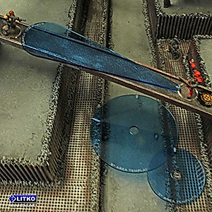 LITKO Template Set | Compatible with Warhammer 40,000, Shadow War: Armageddon | Blast | Flamer | 3 Pack (Fluorescent Blue)