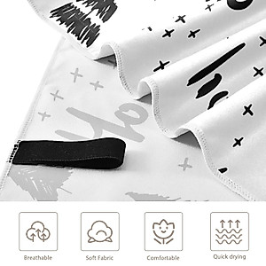 Christmas Tree Hohoho Black Beach Towel Quick Dry Microfiber Beach Towels Oversized SandProof Travel Towel for Women Girls Boys Adults Bath Towel for Bath Vacation Body Pool Gym Camping, 31”x 71”