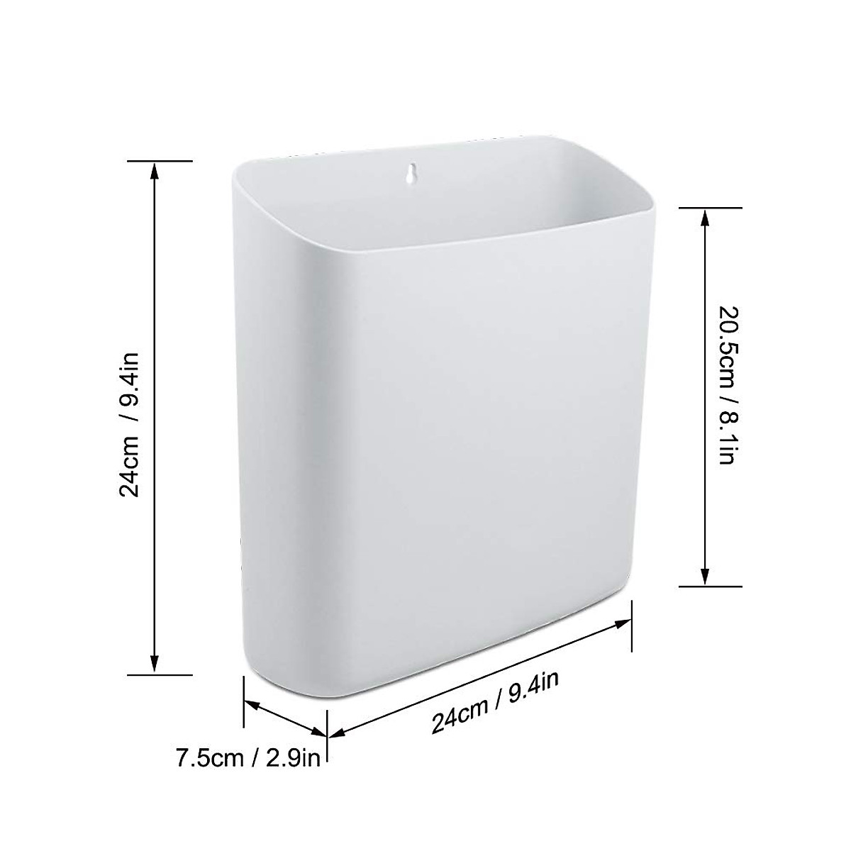 Picowe Magnetic Laundry Storage, Large Lint Holder Bin, Space-Saving Trash Container Hanging on Dryer, Washer or Wall Mount (Gray White)