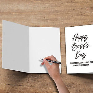 TQDaiker Happy Boss’s Day Card for Him Her Team Leader Man Women,Funny Boss Day Card form Staff Coworker Employee, Boss Appreciation Card, Hilarious Boss Day Card