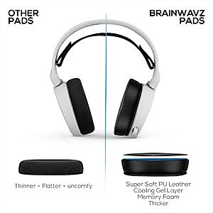 Gaming Gel Earpads for SteelSeries Arctis 1, Arctis 3, Arctis 5, Arctis 7, Arctis 9X, Arctis Pro & Arctis Prime Headset Headphone Earpads, Memory Foam & PU Leather (Black)