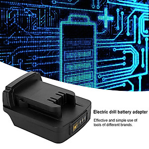 Fafeicy Battery Adapter, Electric Drill Accessory Built‑in PCBA for Makita 18V to for, with Exquisite Craftsmanship, Light and Practical, for Makita 18V Lithium Ion