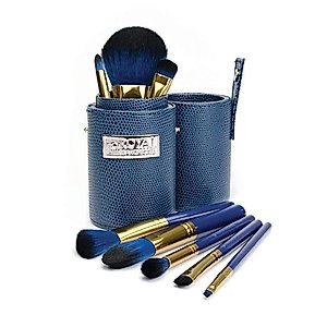 ROYAL BRUSH Guilty Pleasures Pride Travel Cosmetic Brush Kit, Blue, 8 Count
