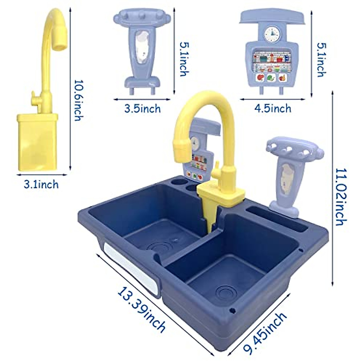Hamiledyi Parrot Automatic Bath Tub,Pet Parrots Bathing,Bird Bathtub Parrot Shower with Faucet Multifunctional  Bath Box for Cockatiel  Parakeet  Finch Canary and Small Medium Birds  