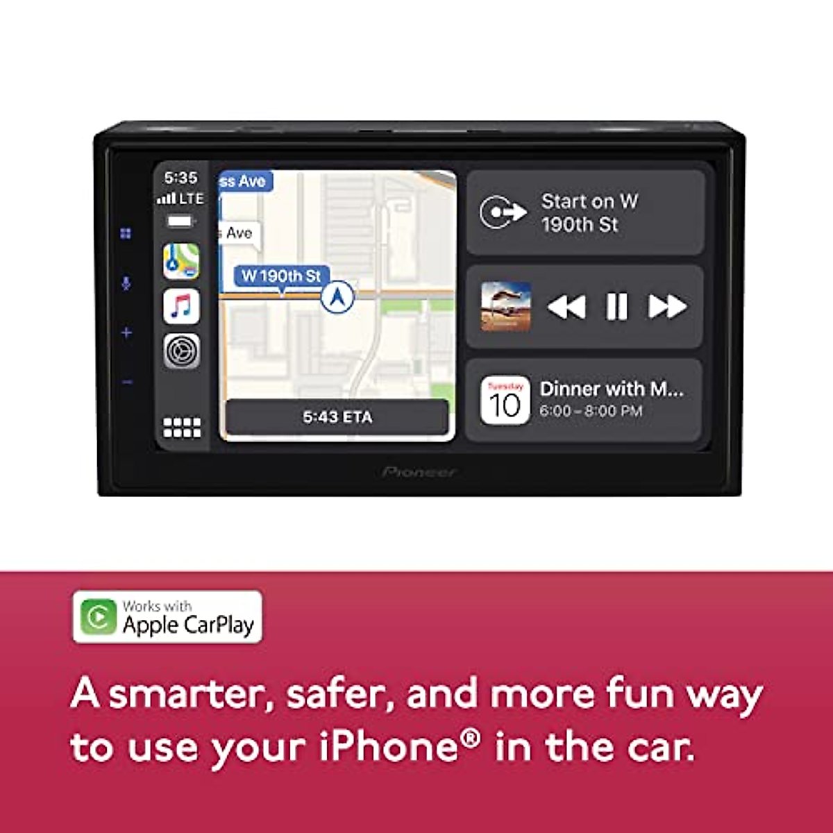 Pioneer DMH-W4660NEX 6.8” – Amazon Alexa Built-in, Android Auto, Apple CarPlay, Bluetooth - Multimedia Digital Media Receiver