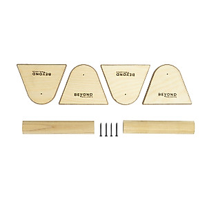 Beyond Balance Wood Parallettes Push-up Bar Dip Station | Handstands Planche Push-ups L-sits Dips Acrobatics (Small)