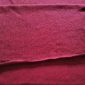 Fabric by The Yard 1 * 1 Heavy Rib 4 Ways High Stretch Knit Fabric Cotton Spandex Ribbing Fabric Good for Cuff Neck Hoody Bottom Legging Waist Band 1 Yard Wine Red