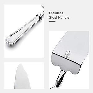 OTW PAVILION 2 Piece Wedding Cake Server Set,18/10 Stainless Steel Dessert Set Pie Server Cake Cutter Knife for Birthday,Anniversary,Holiday,Baby Shower,Party