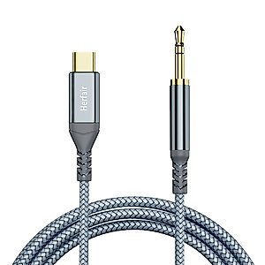 Aux to USB C,USB C to 3.5mm Audio Aux Jack Cable (4ft),Type C to Male Adapter Stereo Extension Cord for Car,Headphone,Speakers Compatible with Samsung Galaxy S21 S20 Ultra Note 20/10, iPad Pro