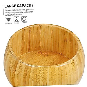 Hohopeti 1pc Wool Bowl Yarn Bowl with Lid Knitting Yarn Bowl Yarn Storage Holder Yarn Container Crochet Yarn Bowl Crochet Hooks Wool Yarn Bowl Crochet Yarn Holder Knitting Bowl Wooden