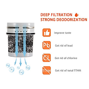 SHUILANLAN Water Filter Pitcher 10 Cup with 2 Filter, Filtered Water Pitcher for Fridge(Orange)