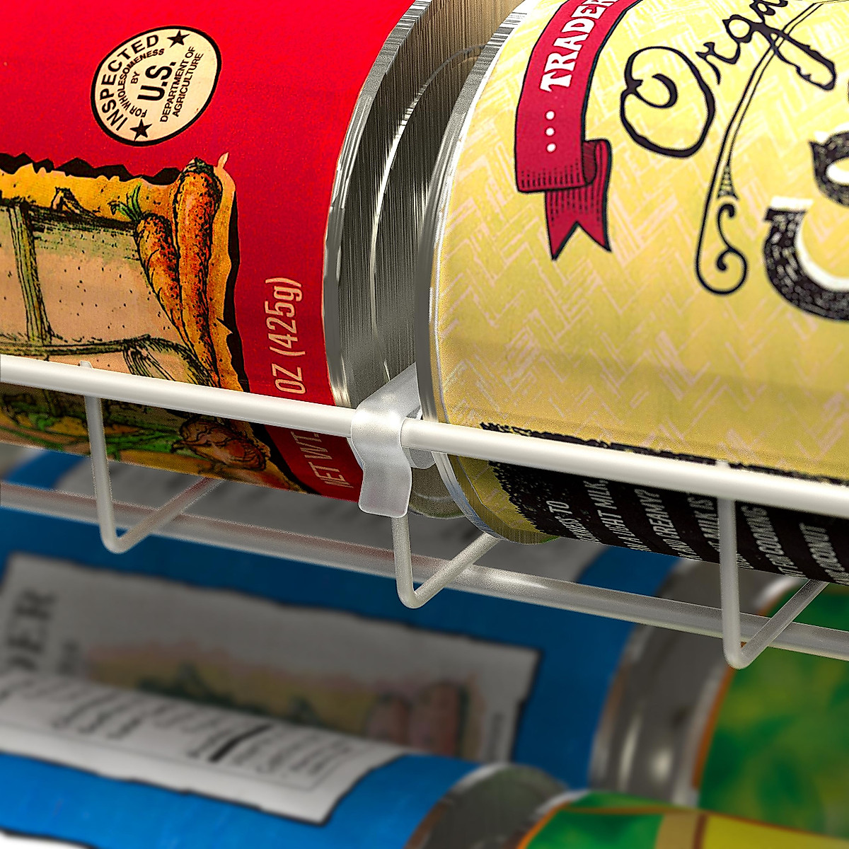 DecoBros Supreme Stackable Can Rack Organizer, White