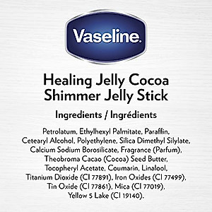 Vaseline Rich Moisturizing Healing Jelly Cocoa Butter, 13 oz Bundled with Cocoa Shimmer Stick, 1.4 oz. Provides Radiant and Shimmering Moisturized Skin with Pleasant Scent