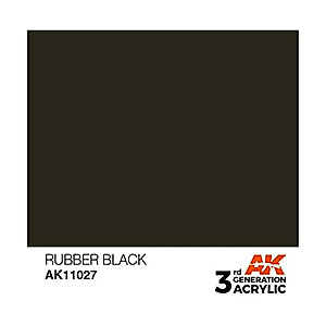 AK-Interactive Rubber Black (17ml) - Model Building Paints and Tools # 11027