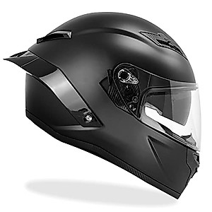 GDM Demon Motorcycle Helmet with Bluetooth Intercom - Gold & Clear Shields - Medium
