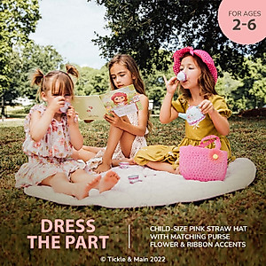 Tickle & Main My First Tea Party Gift Set, 12-Piece Set Includes Book, Tea Set, Hat, and Purse for Toddler Girls
