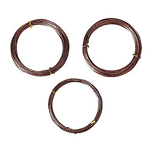 Pumbaa 5rolls 147 Feet Total Anodized Aluminum Tree Bonsai Training Wire Set Flexible Holding Branch Plants Beginner Garden Artists - Bronze