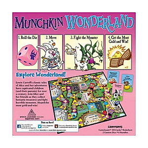 Munchkin Wonderland Board Game | Family Board and Card Game | for Adults and Kids | Fantasy Adventure | Ages 6+ | for 2-6 Players | Average Play Time 60 Minutes | from Steve Jackson Games