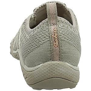Skechers Relaxed Fit Breathe Easy Fortune Knit Womens Bungee Sneakers Taupe 9.5 M US