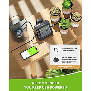 RAINPOINT WiFi Automatic Watering System For Indoor Potted Plants, DIY Drip Irrigation Kit Remotely Control Auto/Manual/Delay Watering Mode via APP, Automatic Self-Watering Irrigation System with Pump