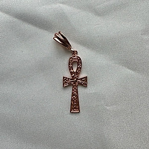 Better Jewelry Real Copper Etched Ankh Pendant, Charm