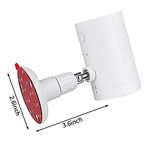 2Pack Adhesive Wall Mount for Ring Stick Up Cam & Ring Indoor Cam, 360 Degree Adjustable Screwless Bracket for Your Ring Surveillance Camera, 2 Ways Installation Without Drilling