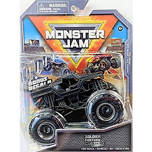 Monster Jam Series 24 Soldier Fortune Black Op 1:64 Scale Truck with Bonus Regalo