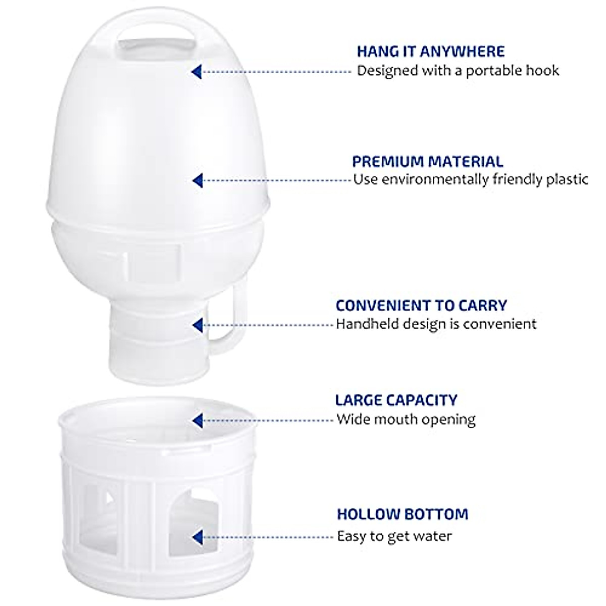 POPETPOP Pigeon Water Dispenser, Bird Feeding Drinker Dispenser Pigeons Feeder Water Pot Container Birds - Automatic Feeders Water Dispenser