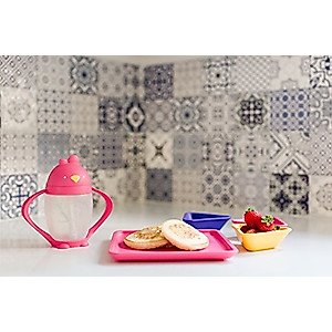 Lollaland Weighted Straw Sippy Cup for Baby: Lollacup - Transition Kids, Infant & Toddler Sippy Cup (6 months - 9 months) | Shark Tank Products | Lollacup (Posh Pink)