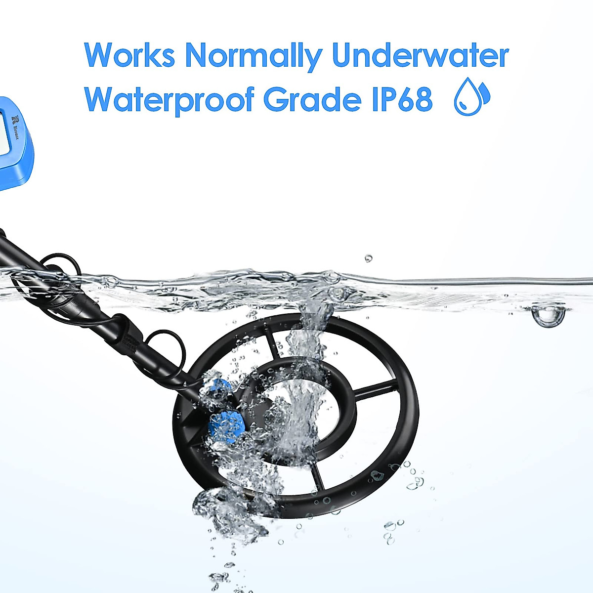 Metal Detector for Kids - Kid Metal Detector Junior 7.4 Inch Waterproof Search Coil Junior Metal Detector LCD 24 Inch to 35 Inch Adjustable Stem Buzzer Vibration Sound 2 Pouds Lightweight Easy to Use