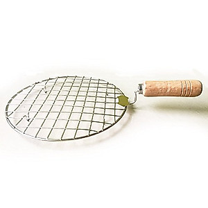 Bignay Stainless Steel Wire Roaster, Roaster net with Chimta, Roti Jari, Papd Grill