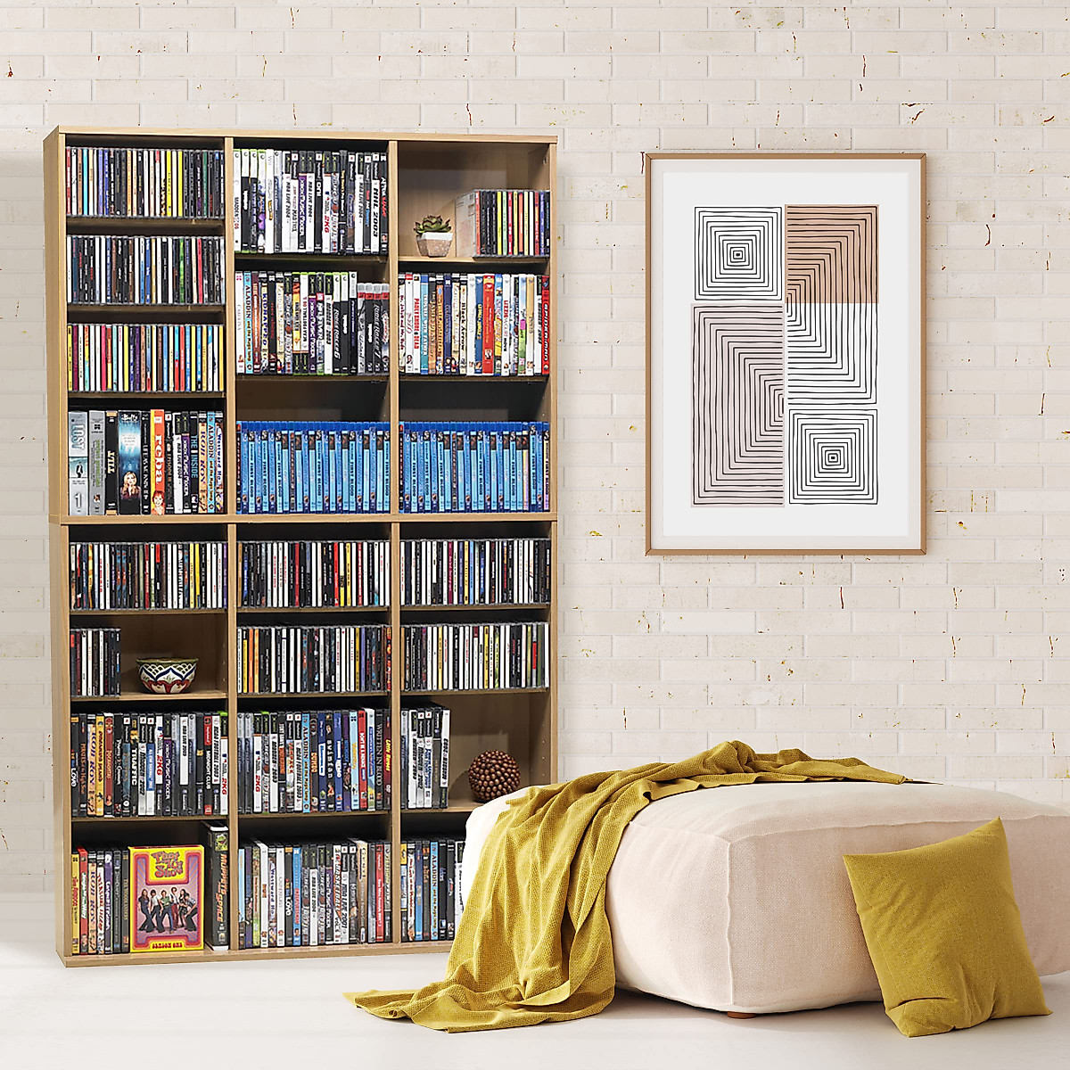 Atlantic Oskar 756 Media Storage Cabinet – Protects & Organizes Prized Music, Movie, Video Games or Memorabilia Collections, PN 38435712 in Maple