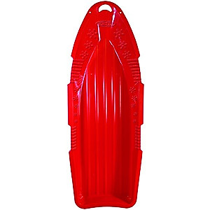 ESP 48" Sno Cruiser Toboggan – Two-Rider Sled – Tough Polyresin, Diamond-Polished Bottom – Red