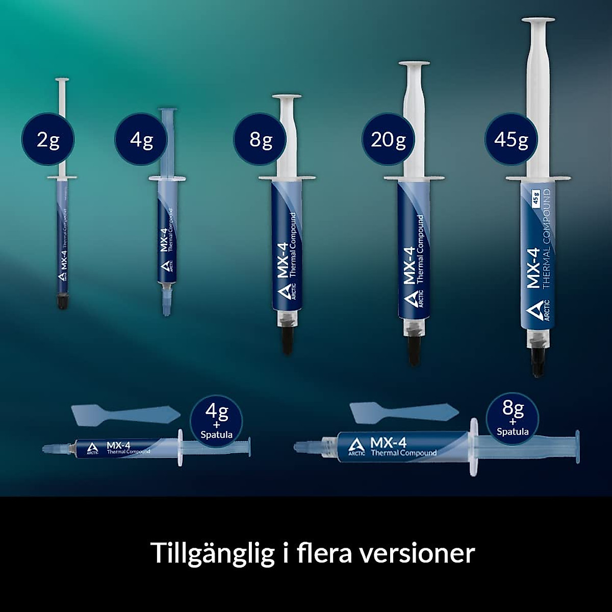 ARCTIC MX-4 (4 g) - Premium Performance Thermal Paste for All Processors (CPU, GPU - PC), Very high Thermal Conductivity, Long Durability, Safe Application, Non-Conductive, CPU Thermal Paste