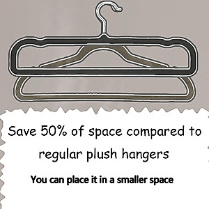 Pants Hangers Non Slip - 20 Pack Velvet Hangers for Closet - Thin Space Saving Clothes Hanger - Strong, Durable, Jean Hangers with 360 Degree Rotatable Hook, Tank Top Hangers for Bra, Shorts (Black)