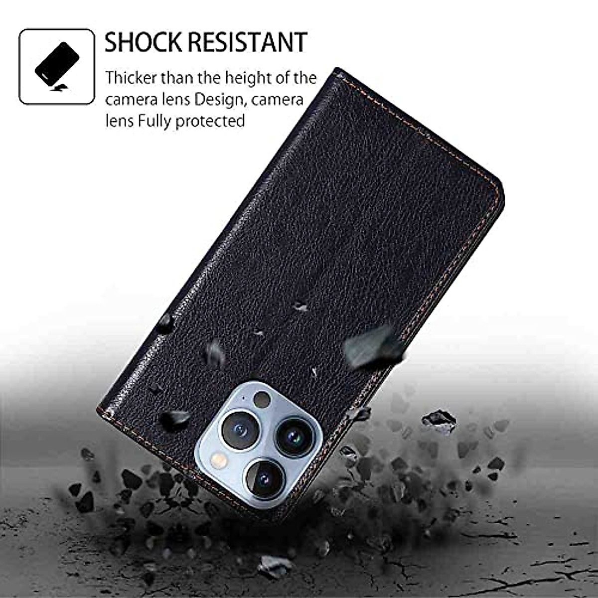 BANLEI2U Phone Cover Wallet Folio Case for Oppo Reno 6 PRO Plus 5G, Premium PU Leather Slim Fit Cover for Reno 6 PRO Plus 5G, Good Touch, Black