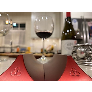 Winebars | The Compact Metal Wine Rack That's The Perfect Wine Gift for Wine Lovers (Romantic Red)