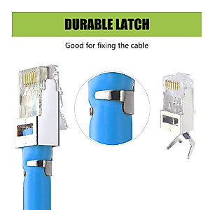 LEENUE CAT7 RJ45 Connector (30 Pack) 50μ Gold-Plated CAT6A RJ45 Pass Through Ethernet Plug for CAT7 Solid or Stranded Thick Network Cable 23 AWG