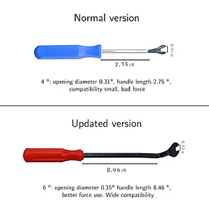 LivTee Plastic Fastener Remover Clip Removal Tool, Door Panel (Upholstery) Remover Tool for Automotive Audio Equipment, Door Panels, Trim Panels, Window Trim, Emblems, Plastic and Metal Clips