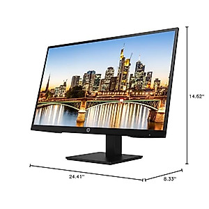 HP P27h G4 27 Inch FHD IPS LED-Backlit LCD 2-Pack Monitor Bundle with HDMI, Integrated Speakers, Blue Light Filter, Dual Monitor Stand, MK270 Wireless Keyboard and Mouse, Gel Pad