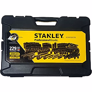STANLEY Professional Grade Black Chrome NEW Mechanics Tool Set (Socket Set-229 pieces)