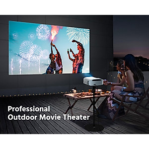 Projector with 5G WiFi and Bluetooth, 15000L Full HD 1080P Outdoor Portable Video Projector 4K Support, Home Theater Movie Projector Compatible with HDMI, USB, Laptop, iOS & Android Phone