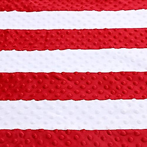 Snuggle Stuffs Minky Dot Plush USA Flag 24" x 36" Baby Blanket
