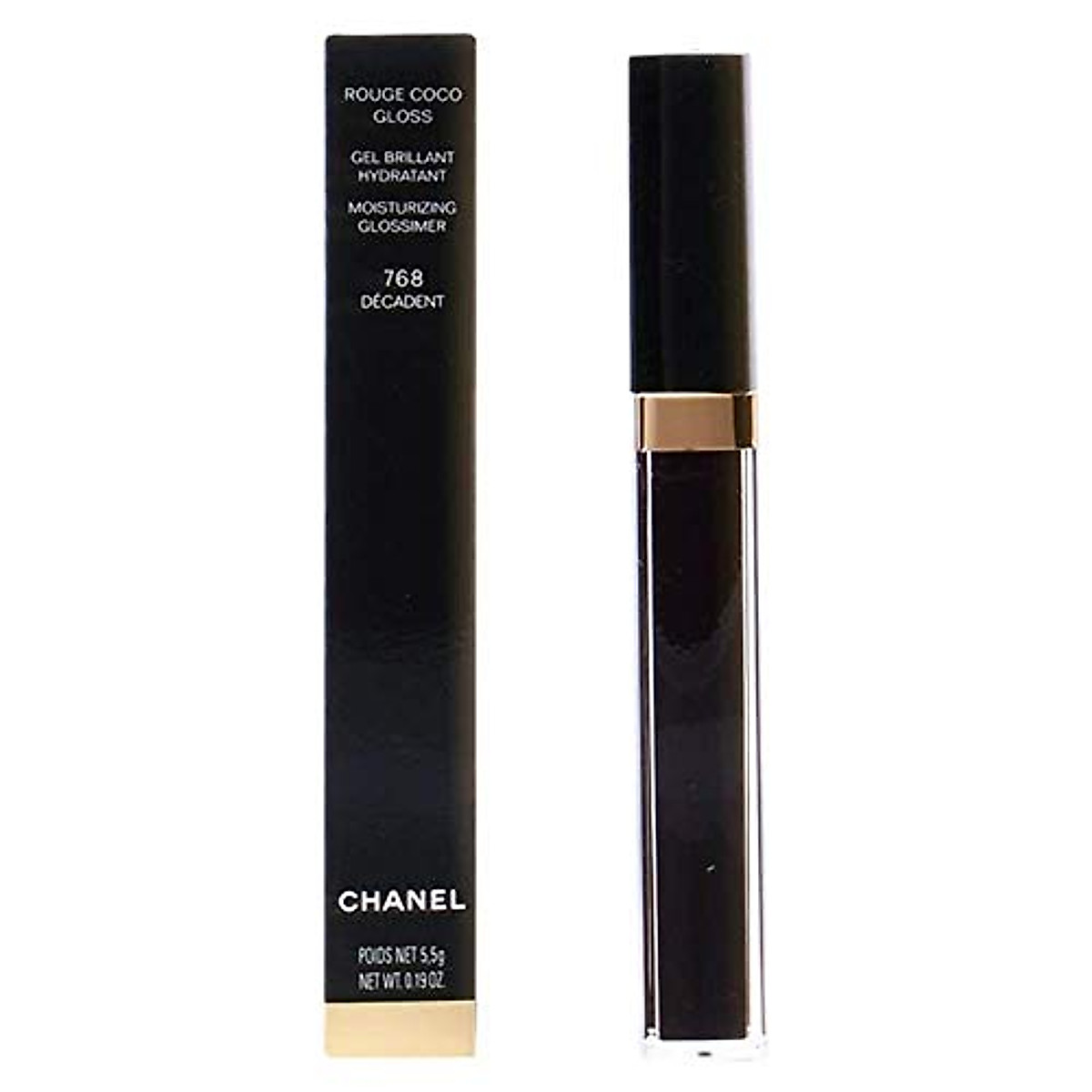CHANEL Rouge Coco Gloss Moisturizing Glossimer, Bourgeoisie, 0.19 Oz