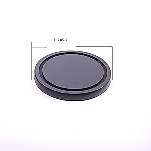 Glass Cloche Bell Jar Display Dome with Black Wooden Base Dia 6" x H 10"