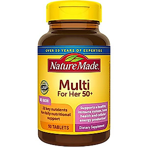 Nature Made Multi for Her 50+ Vitamin/Mineral Tablets 90 ea (Pack of 4)