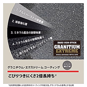 Ballarini 75001-778 Ferrara Deep Frying Pan, 11.0 inches (28 cm), Frying Pan, Compatible with Induction and Gas Stoves, Granitium 5-Layer Coating, Made in Italy